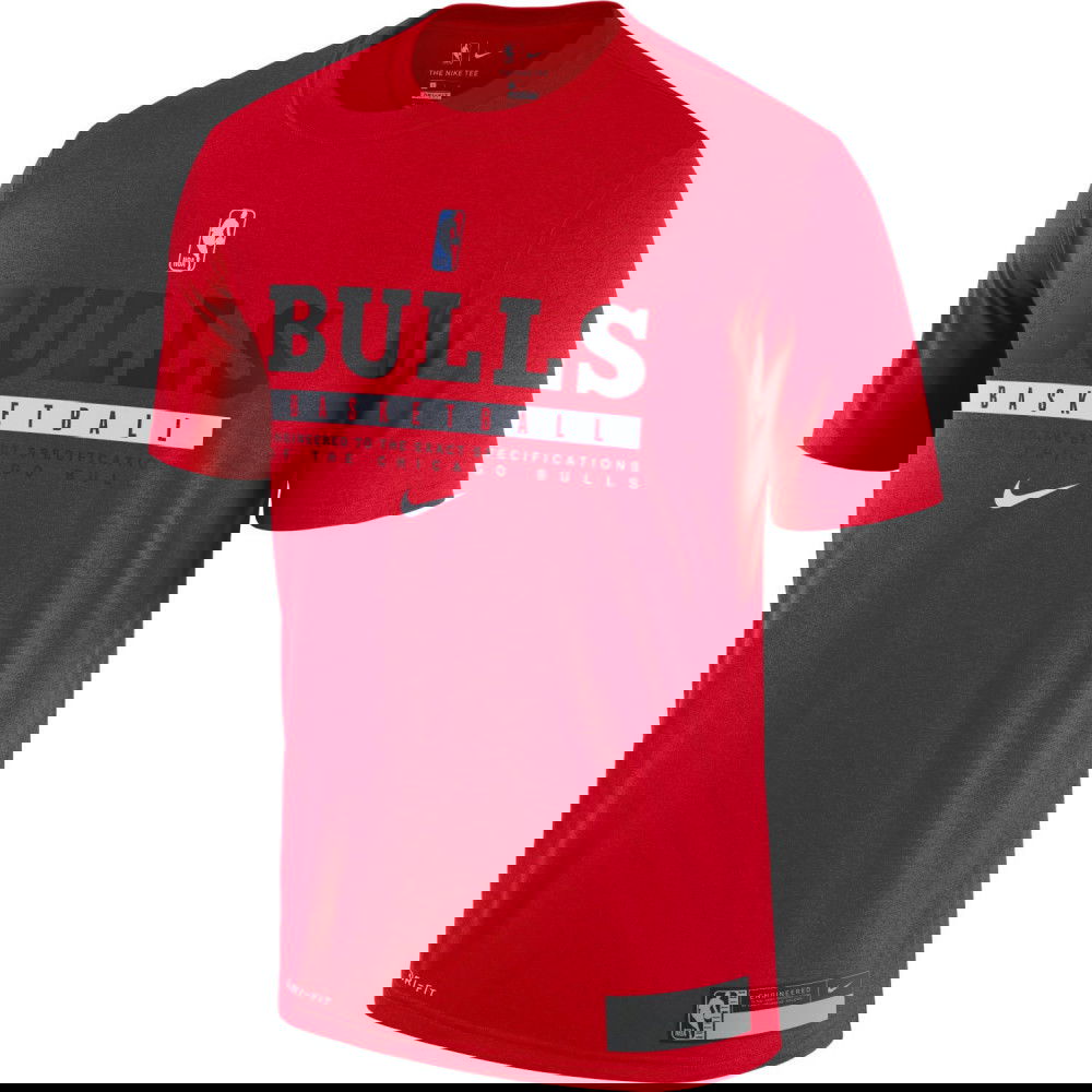 T-shirt NBA Chicago Bulls Practice university red - Basket4Ballers