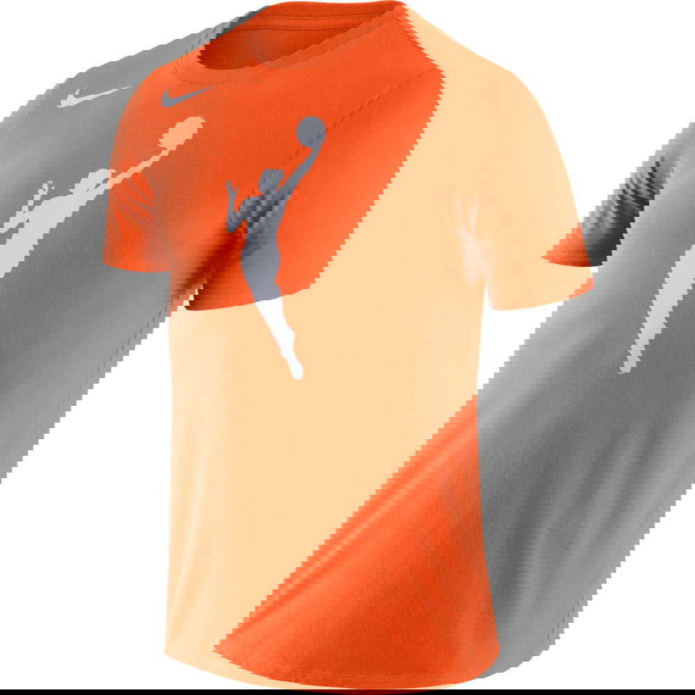 T Shirt Wnba Logo Orange White Basket4ballers