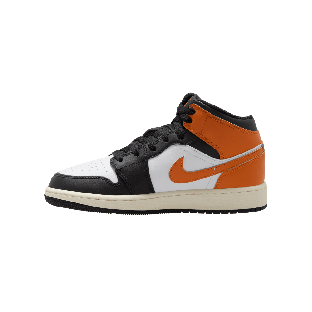 Air Jordan 1 Mid Black Toe Starfish Enfants GS - Basket4Ballers